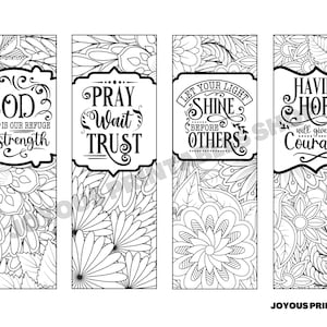 Set of 4 Printable Catholic Bookmarks to Color, Christian Coloring ...