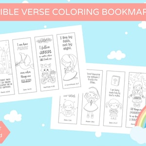 Set of 8 Printable Catholic Bookmarks to Color, Christian Coloring ...