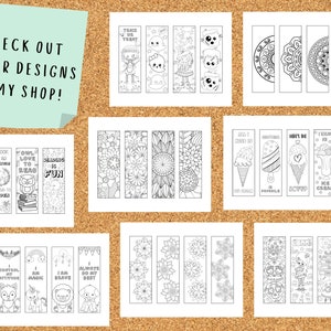 Set of 4 I Love Reading Printable Bookmarks, Animals Reading Coloring ...