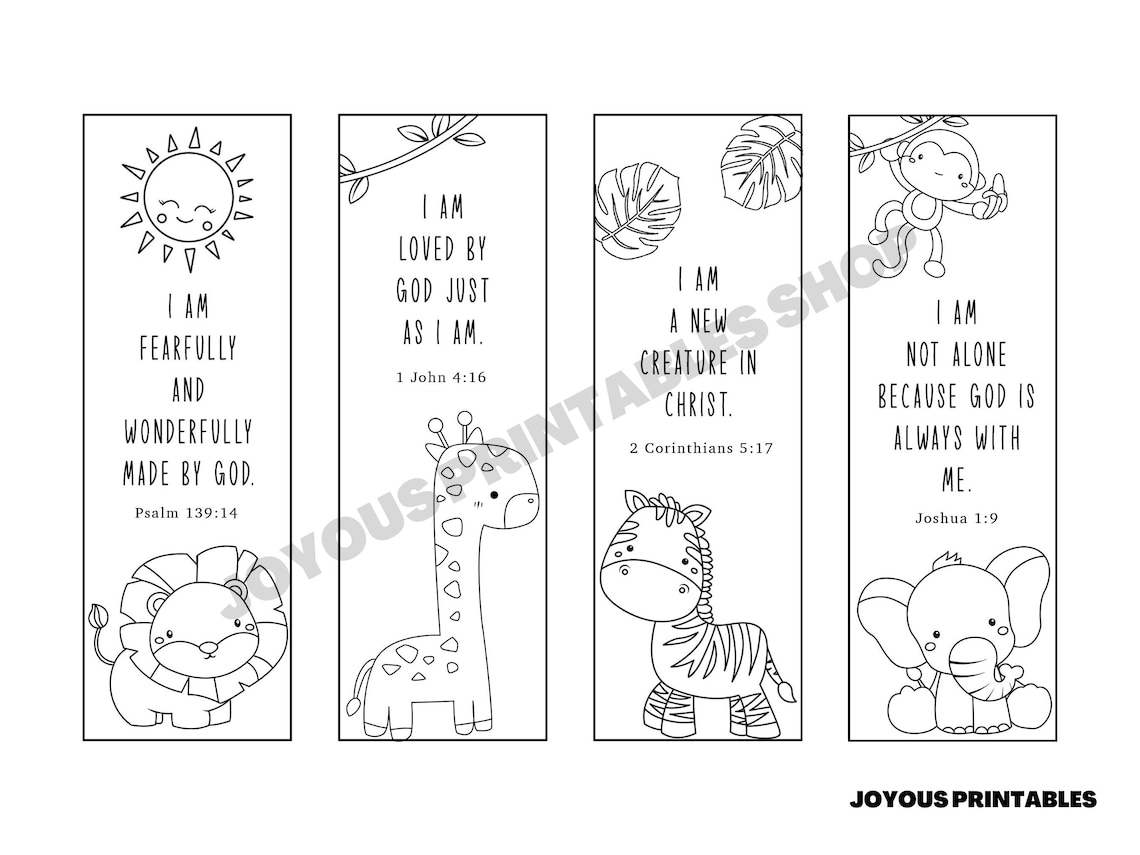 Printable Bible Bookmarks to Color, Christian Coloring Bookmarks ...
