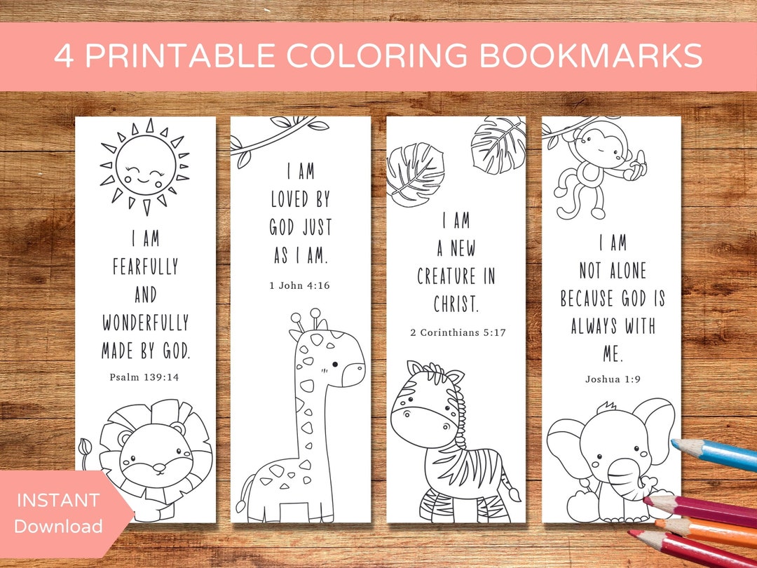 Printable Bible Bookmarks to Color, Christian Coloring Bookmarks ...