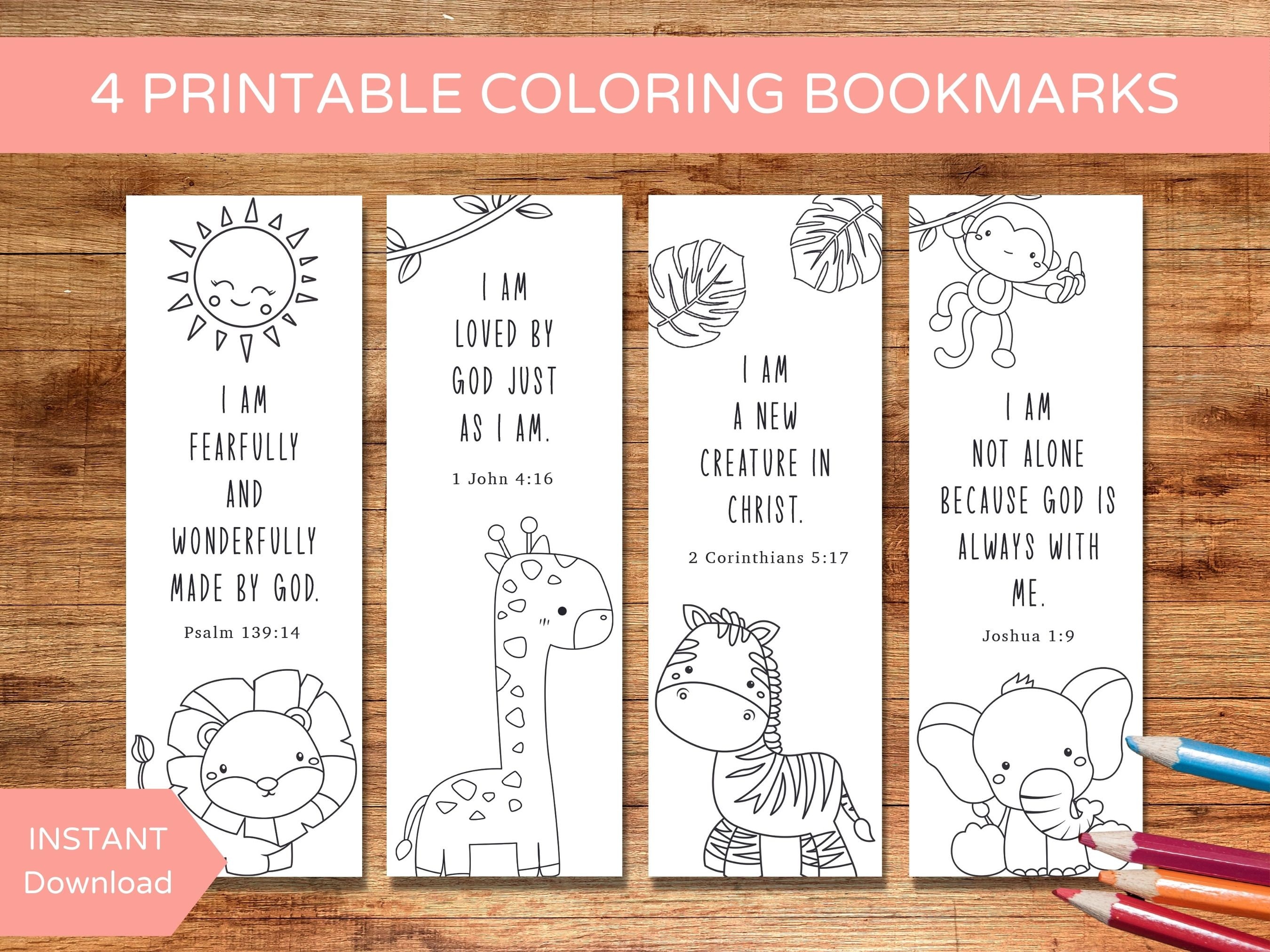 Printable Bible Bookmarks to Color, Christian Coloring Bookmarks ...