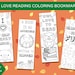 Set of 4 I Love Reading Printable Bookmarks, Animals Reading Coloring ...