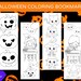 Halloween Coloring Bookmarks, Printable Bookmark Set, Digital Bookmark ...