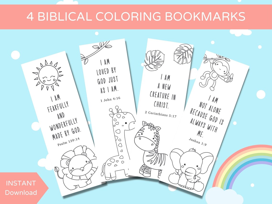 Printable Bible Bookmarks to Color, Christian Coloring Bookmarks ...