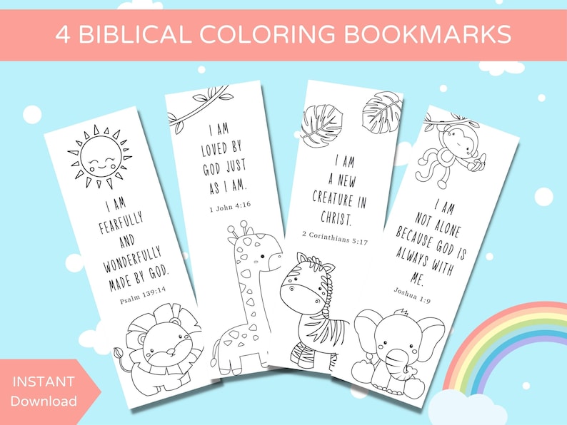 Printable Bible Bookmarks to Color, Christian Coloring Bookmarks ...