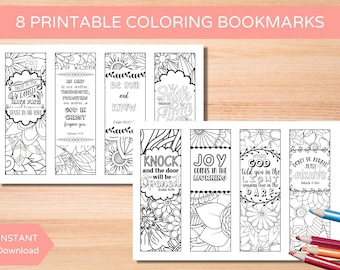 Bible Verse Coloring Bookmarks, Instant Download - Etsy