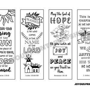 Set of 4 Printable Catholic Bookmarks to Color, Coloring Bible Bookmark ...
