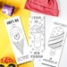Set of 4 Coloring Bookmarks, Ice Cream-themed Printable Bookmarks to ...