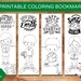 Earth Day Printable Coloring Bookmarks, Earth Day PDF Bookmarks to ...
