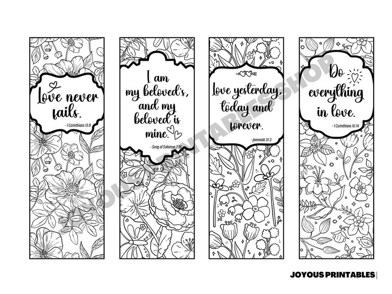 Set of 4 Printable Catholic Bookmarks to Color, Coloring Bible Bookmark ...