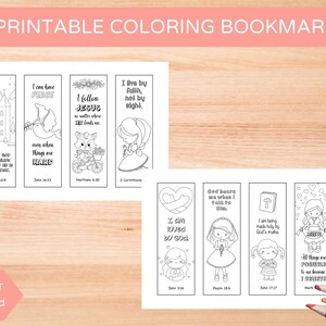 Set of 8 Printable Catholic Bookmarks to Color, Christian Coloring ...