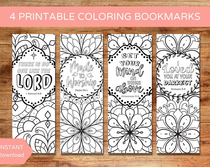 Be Kind Bible Verse Coloring Bookmarks for Kids With Cute Bees ...