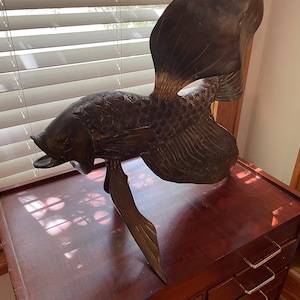 Large Bronze Fish Sculpture - Etsy