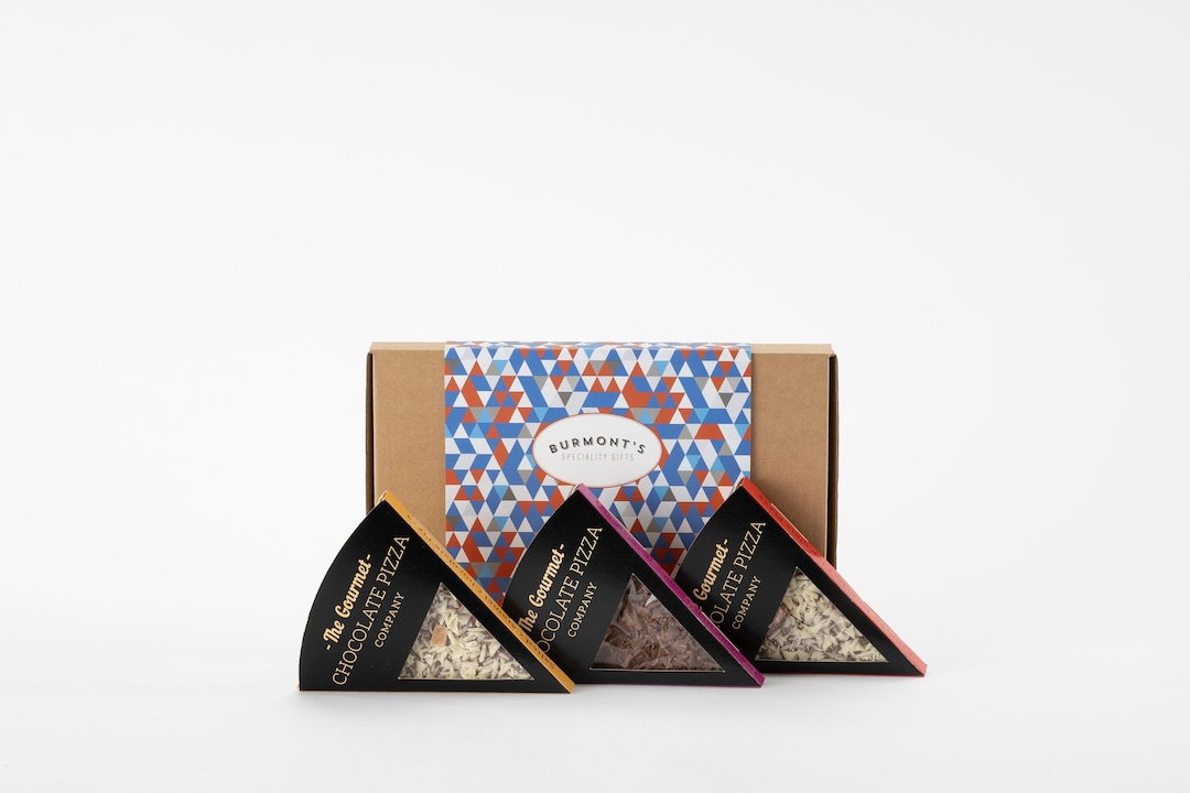 Gourmet Chocolate Pizza Slices Selection Gift Box Salted Caramel ...