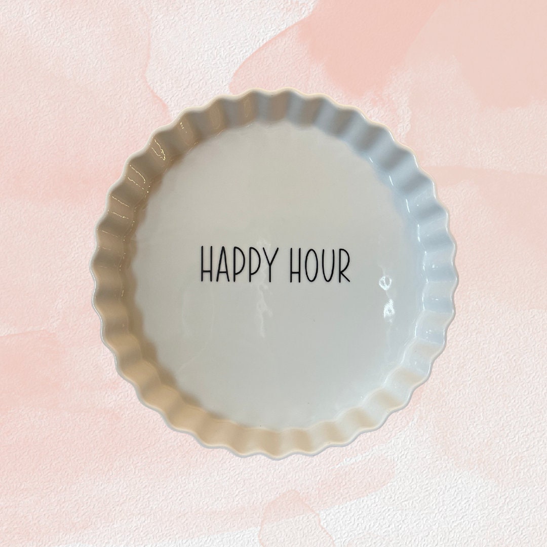 HAPPY HOUR 12 Ceramic Platter - Etsy