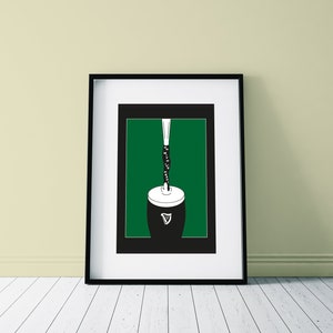 Guinness "on With It's Head" Modern Style Digital Wall Art Print - Etsy