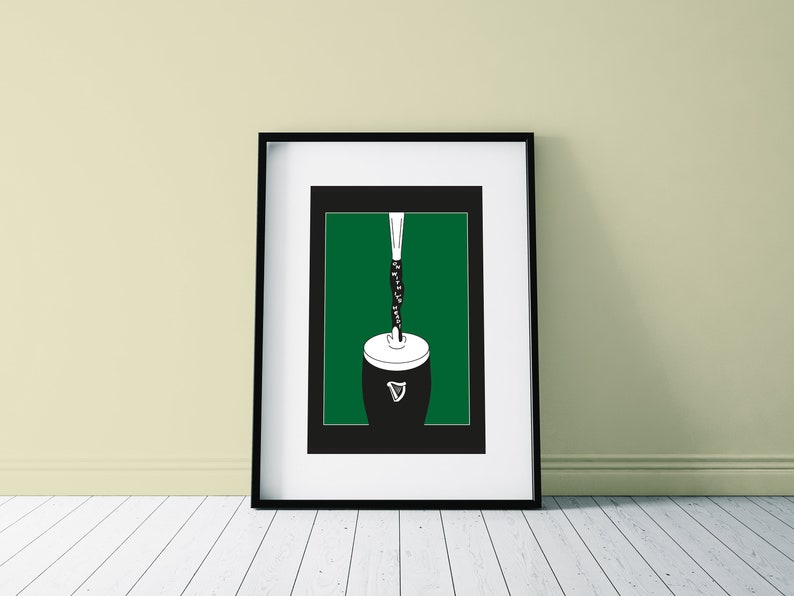 Guinness "on With It's Head" Modern Style Digital Wall Art Print - Etsy