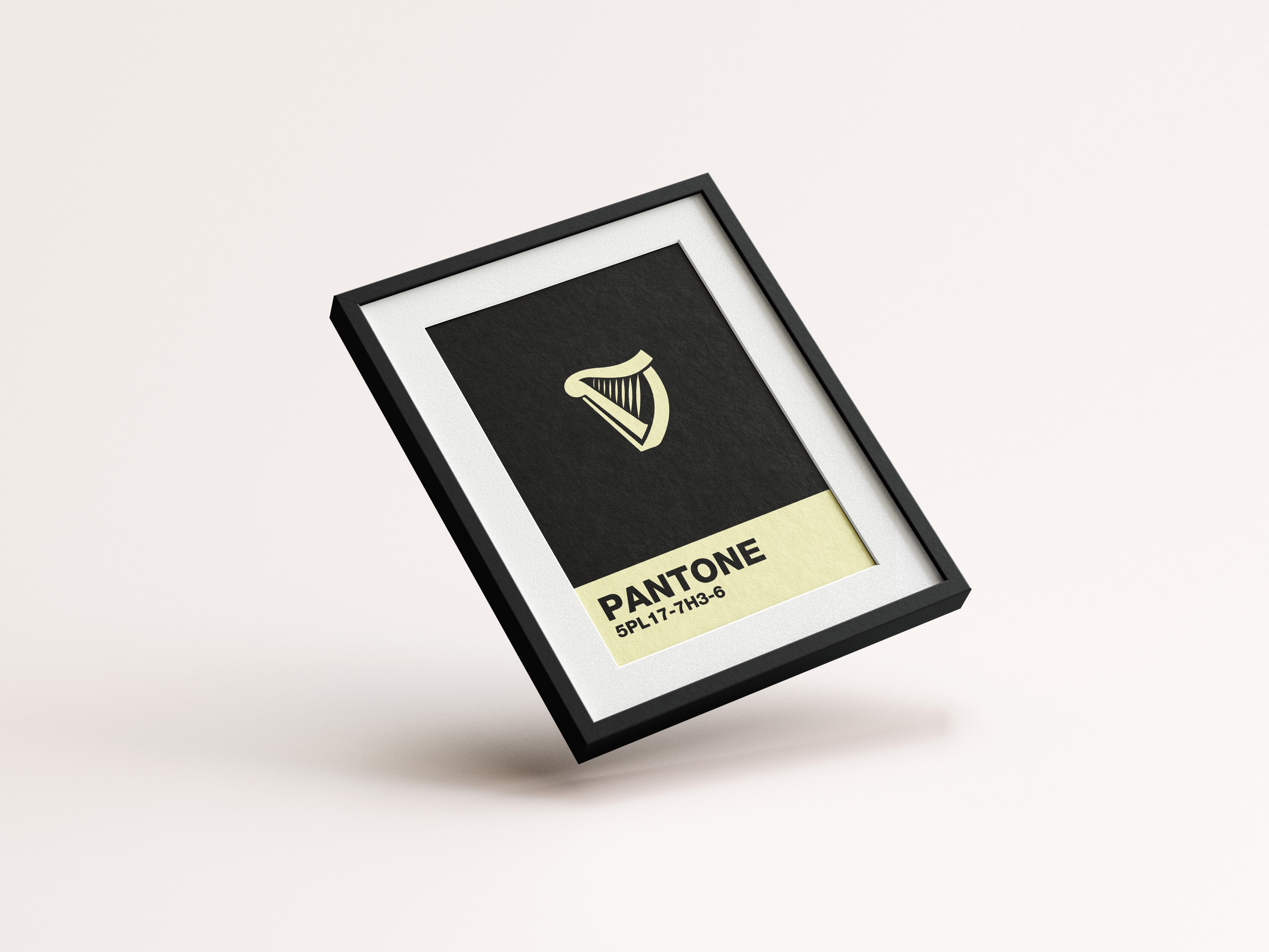 Pantone Guinness in Black and Cream, Modern Style Digital Wall Art ...