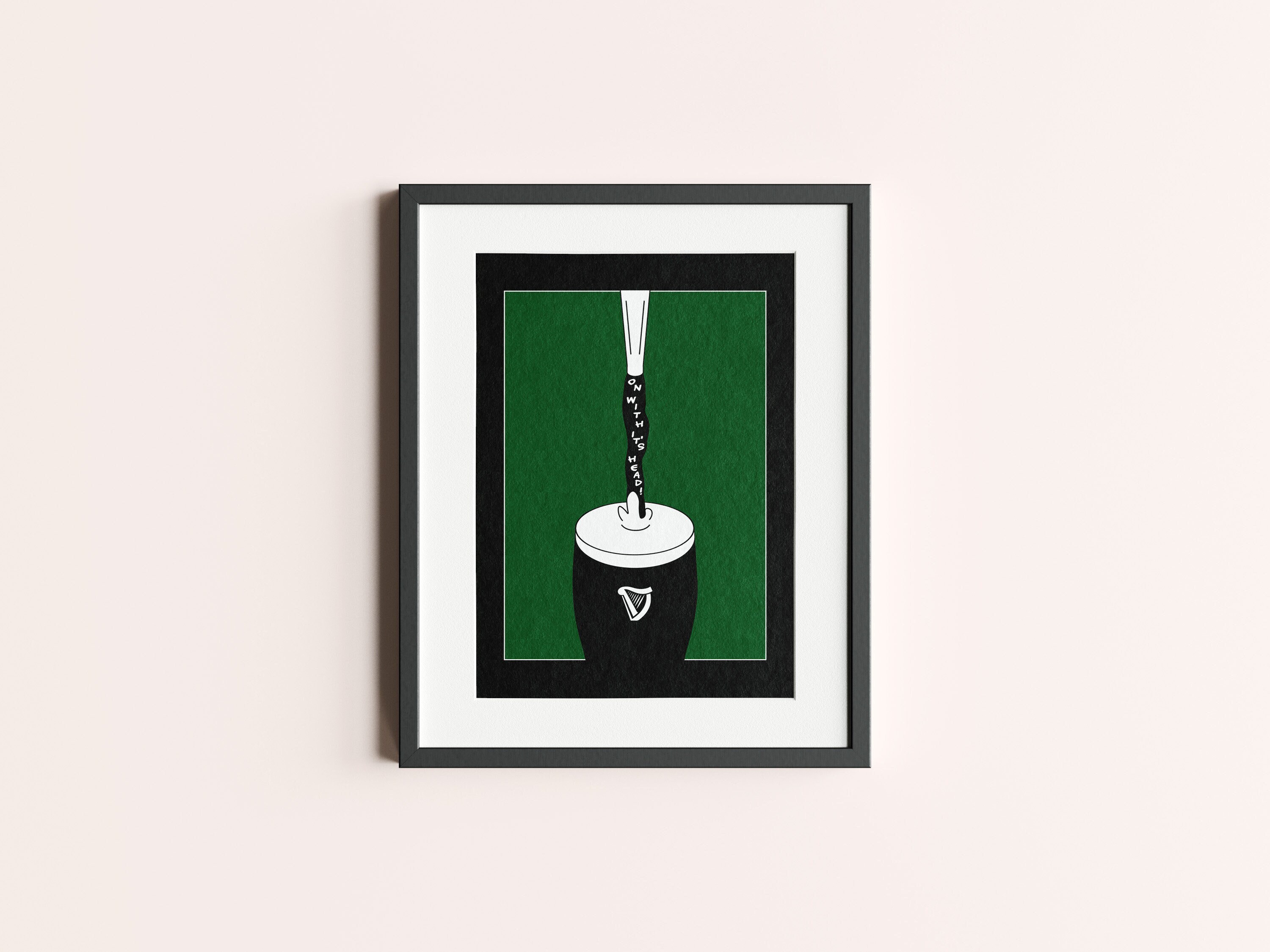 Guinness "on With It's Head" Modern Style Digital Wall Art Print - Etsy