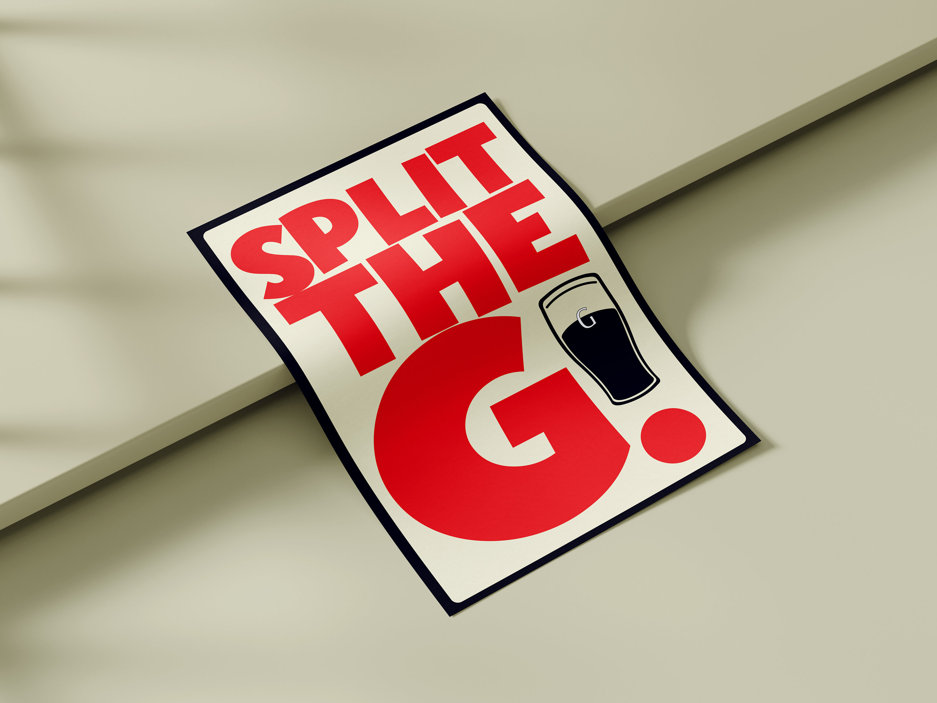 Guinness "split the G" Cartoon Style Digital Wall Art Print - Etsy