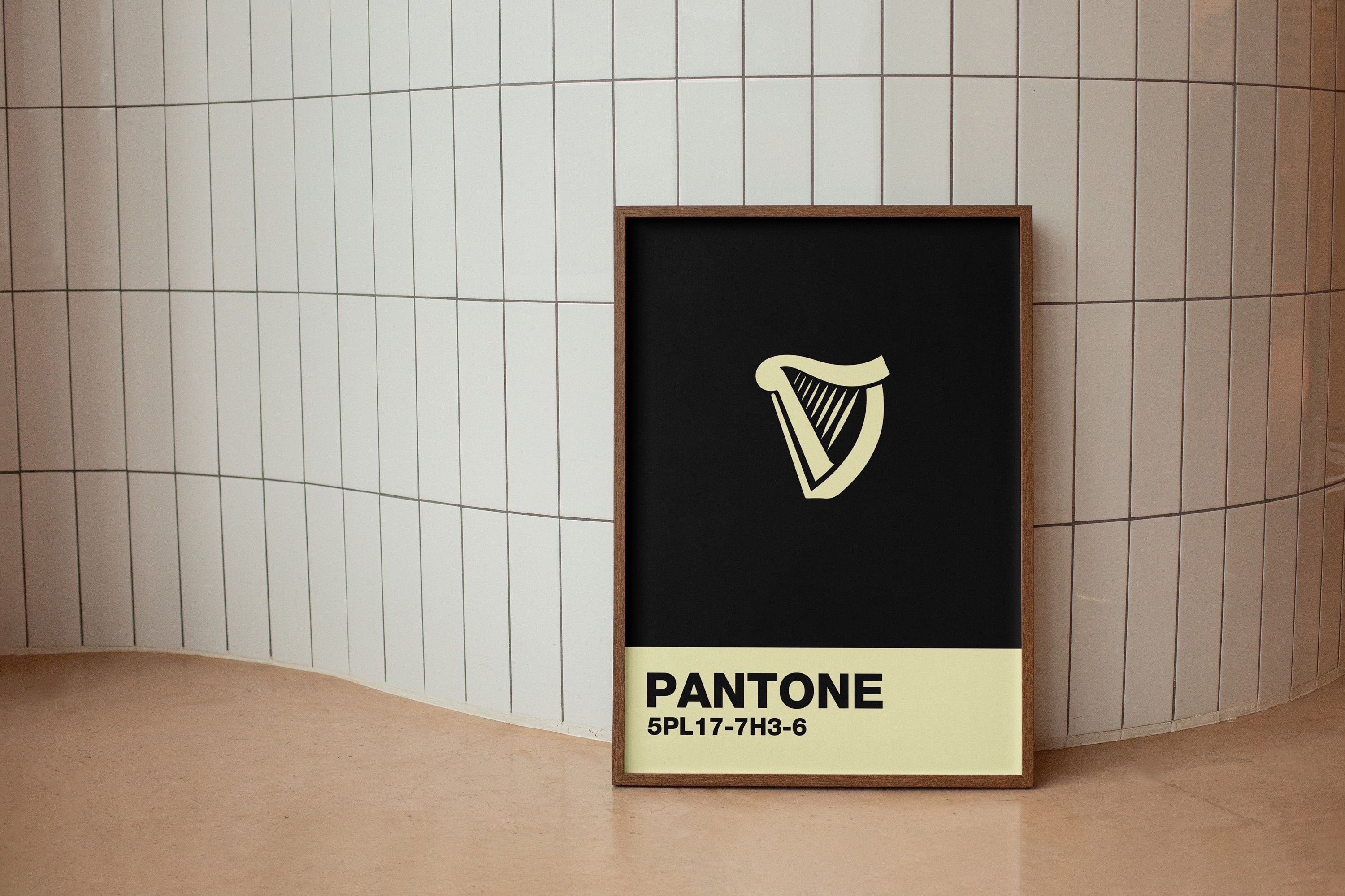 Pantone Guinness in Black and Cream, Modern Style Digital Wall Art ...