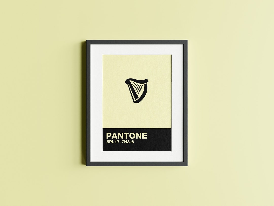 Pantone Guinness in Cream and Black, Modern Style Digital Wall Art ...