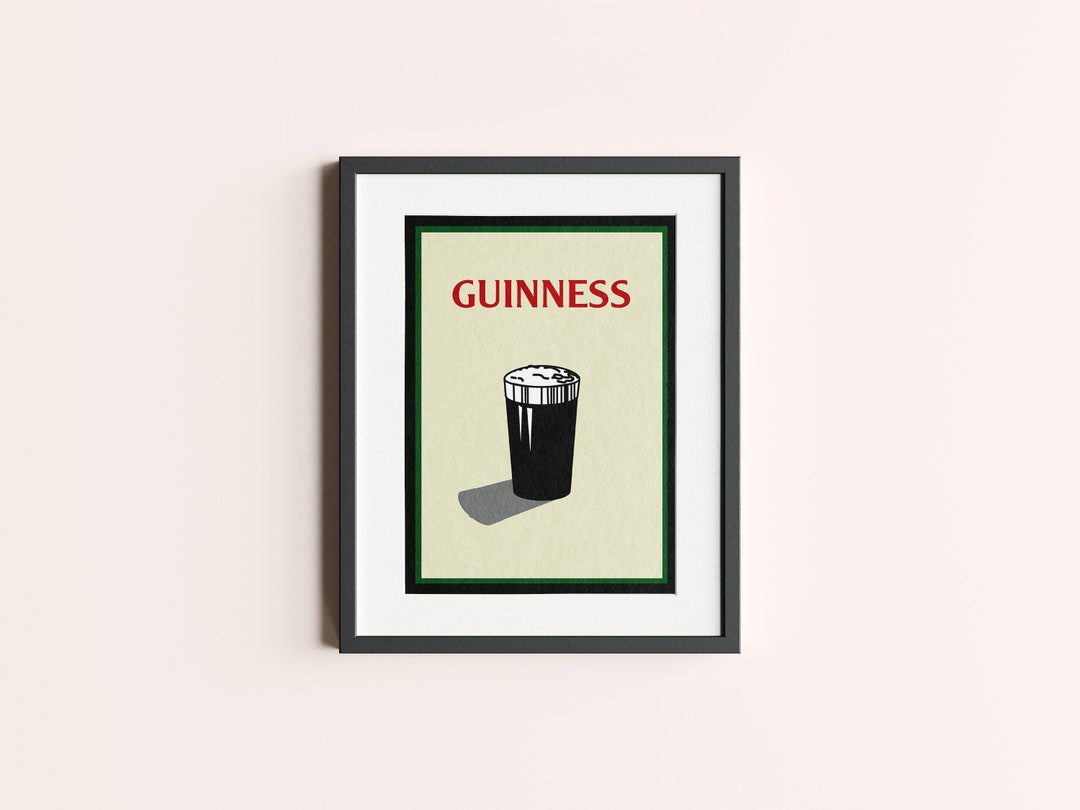Vintage Pint of Guinness Advertisement Digital Wall Art Print - Etsy