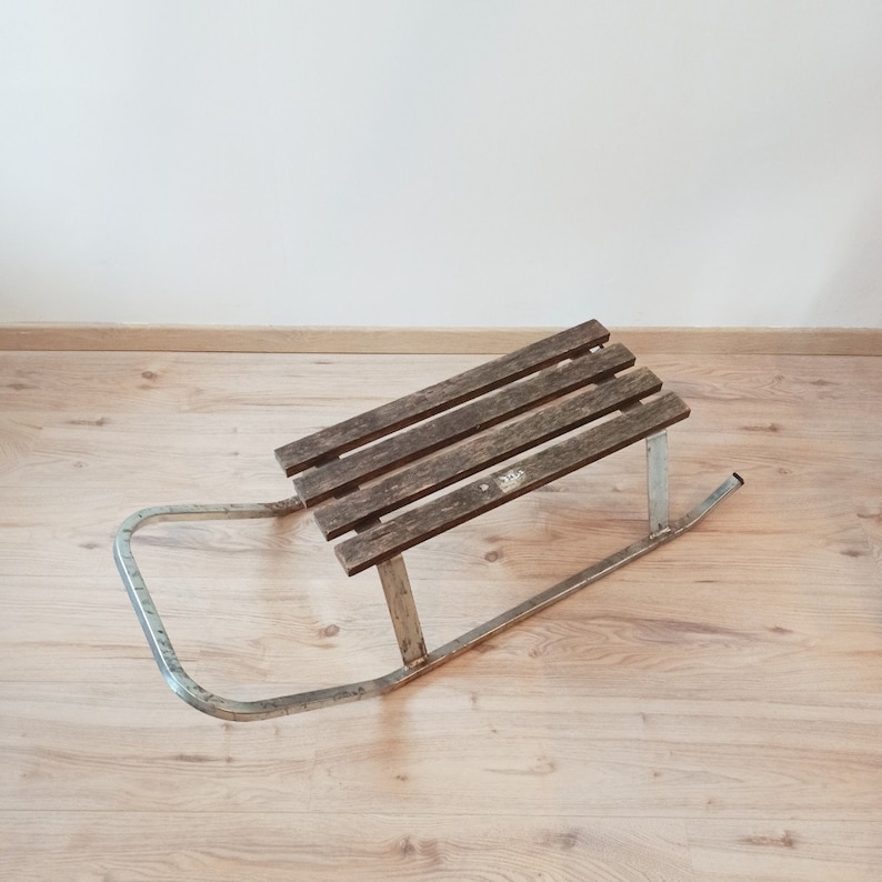 Old Wood and Metal Sled - Etsy