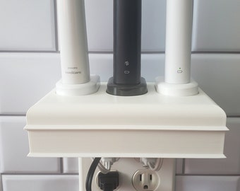 Electric Toothbrush Holder, Oral B, 2 Charging Slots, Organizer, Outlet ...