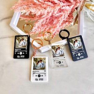 Personalized Music Photo Keychain / Custom Music Photo Keyring ...