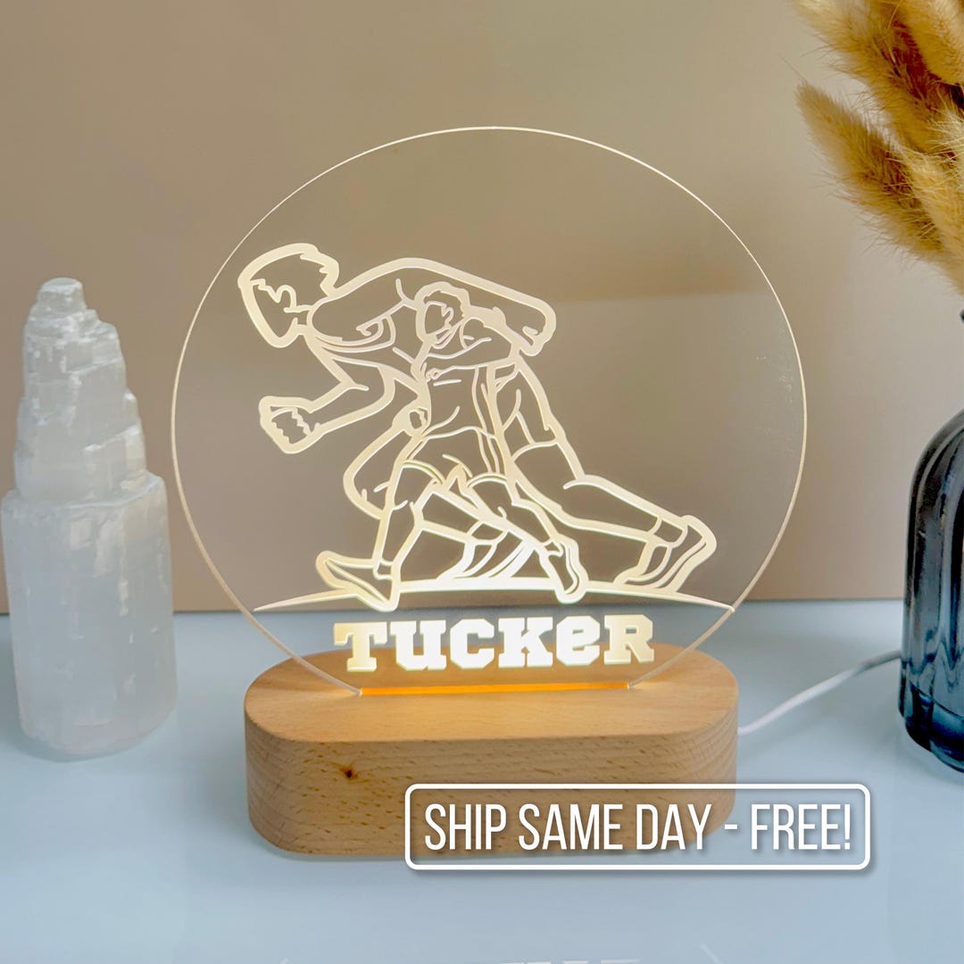 Personalized Runner Night Light - Custom LED Lamp for Runners, Perfect ...