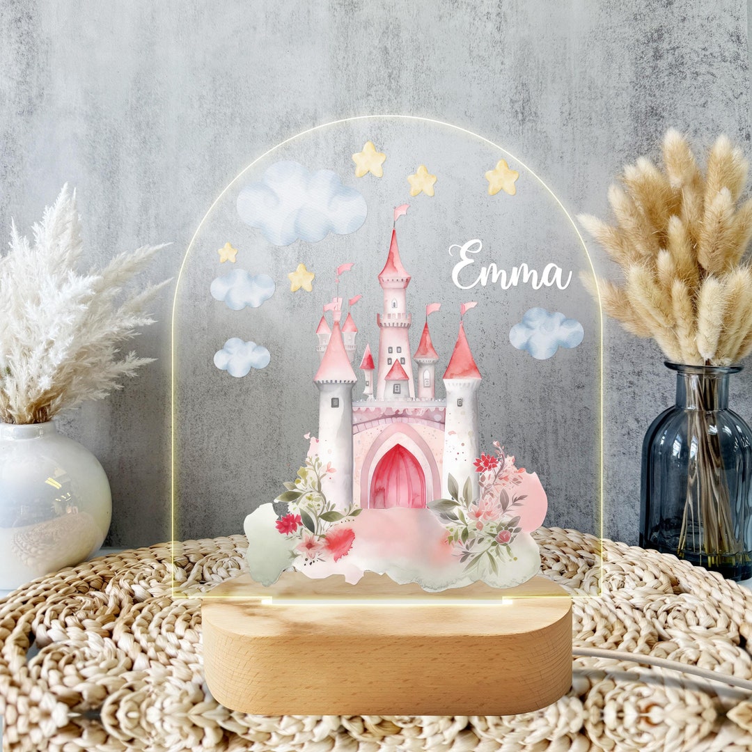Personalized Castle Night Light - Custom LED Lamp for Kids, Perfect ...