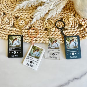 Personalized Music Photo Keychain / Custom Music Photo Keyring ...