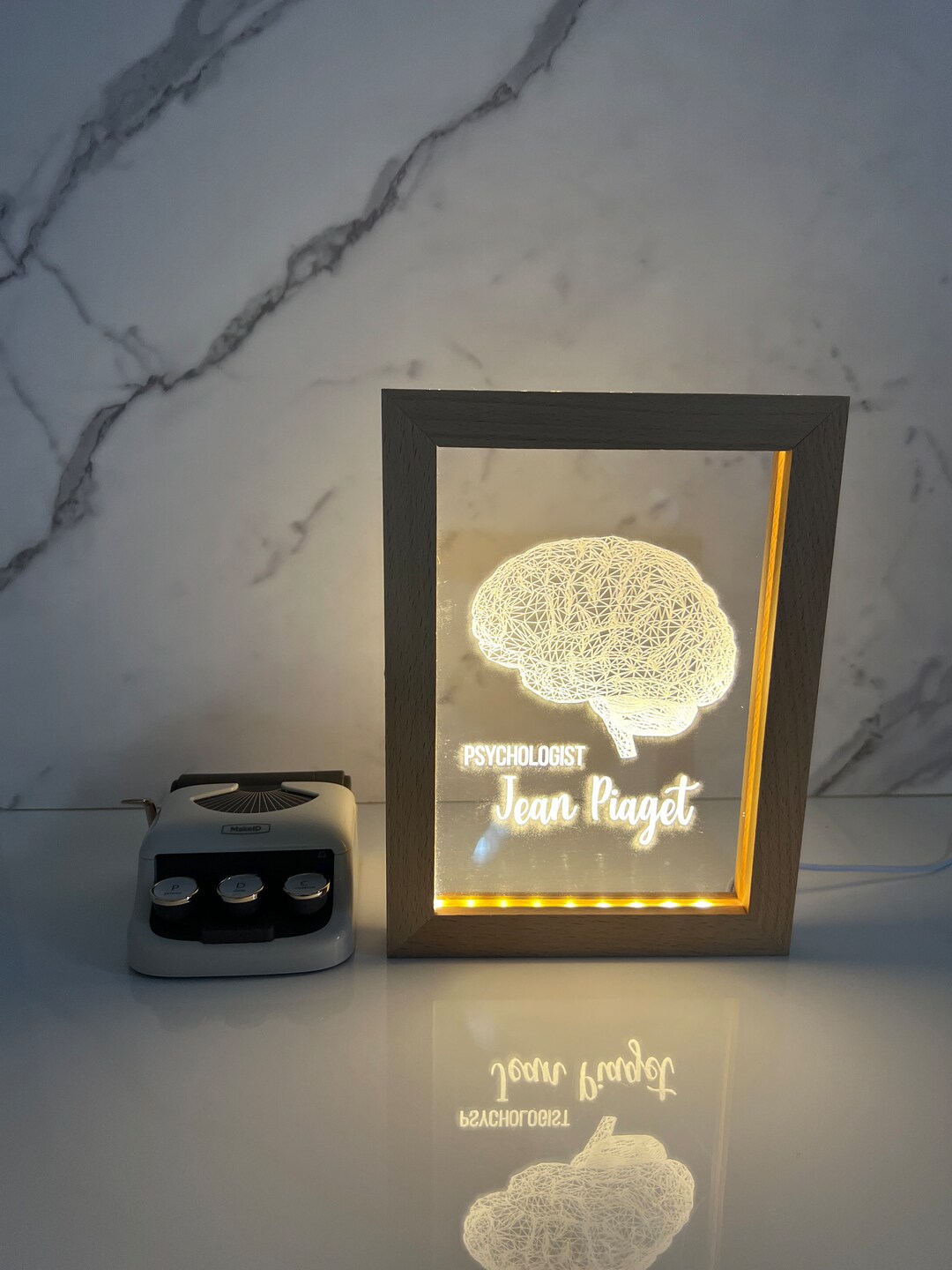 Brain LED Photo Frame Lamp | Custom Personalized Light-up Name Sign ...