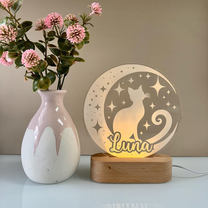 Cat Night Light - Etsy