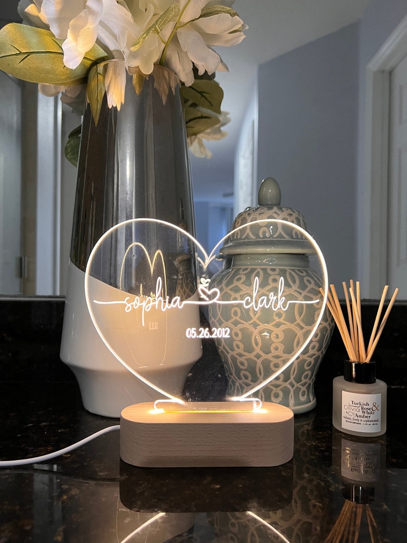 Custom LED Name Light Personalized Valentines Gift Light - Etsy