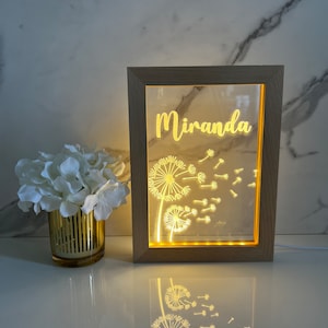 Dandelion LED Photo Frame Lamp | Unique Illuminated Home Decor ...