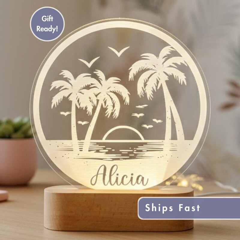 Palm Tree Light - Etsy