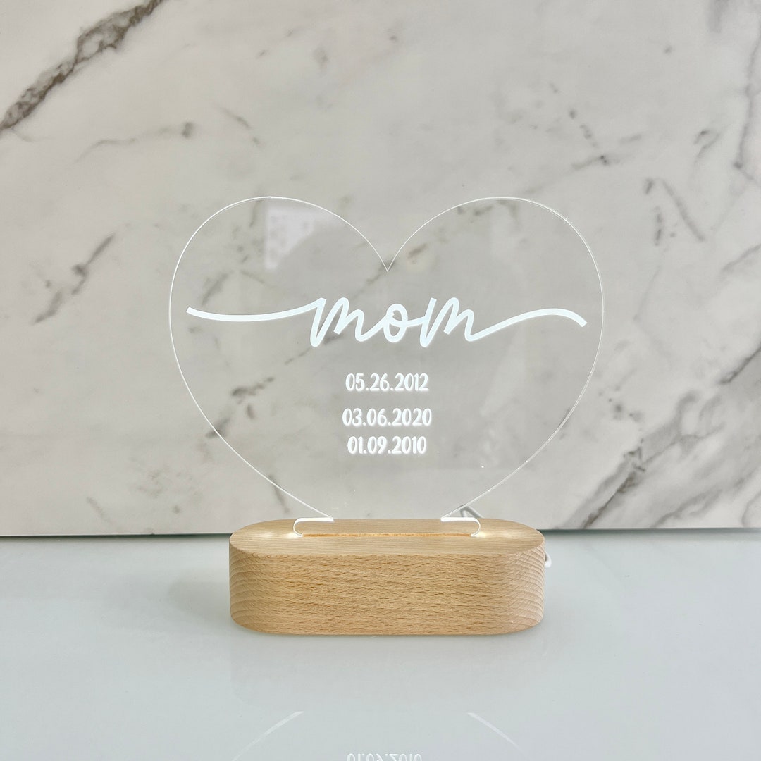 Mother's Day Gift. Personalized Night Light for Mom. Best Present for ...