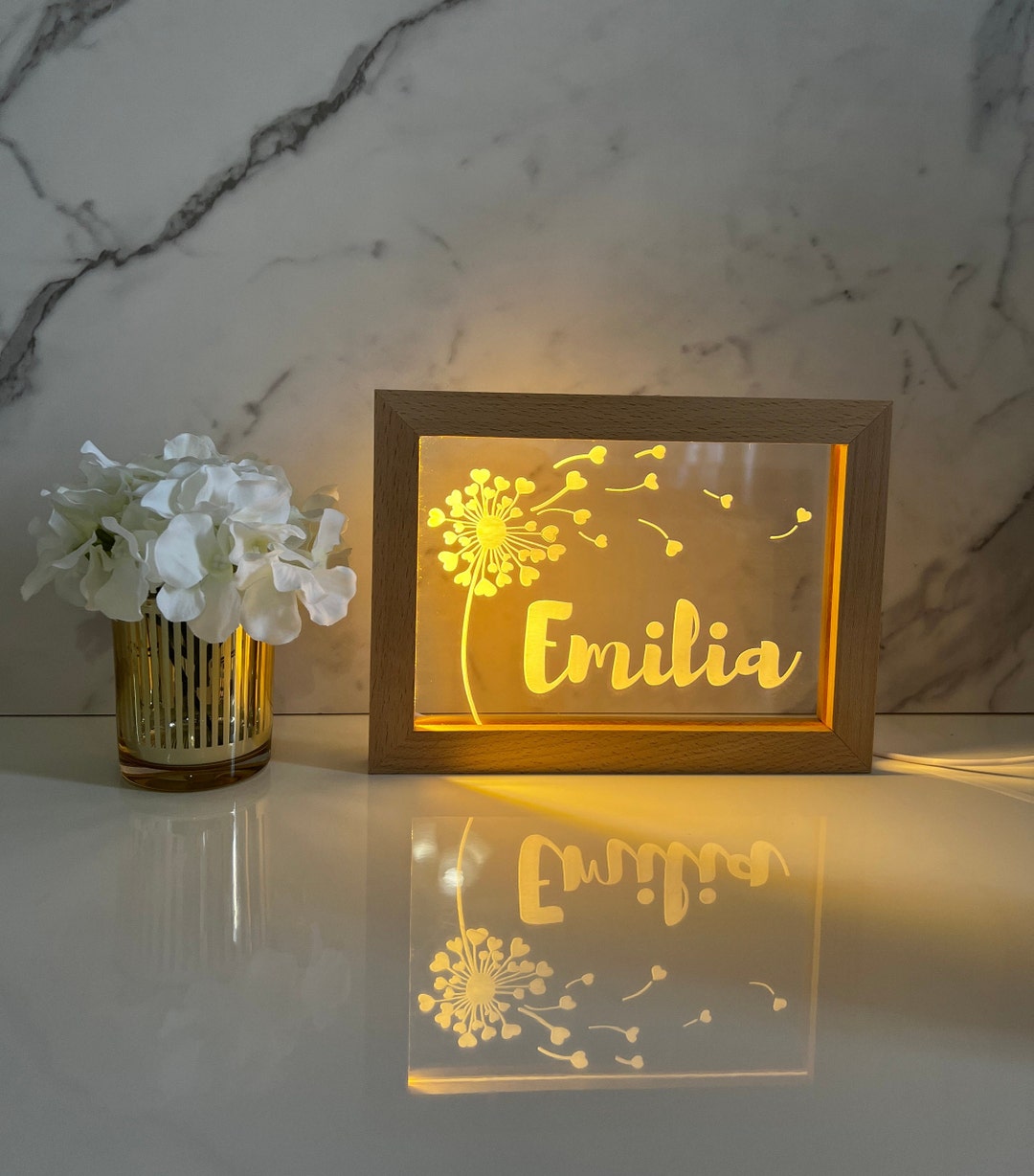 Dandelion LED Photo Frame Lamp | Unique Illuminated Home Decor ...