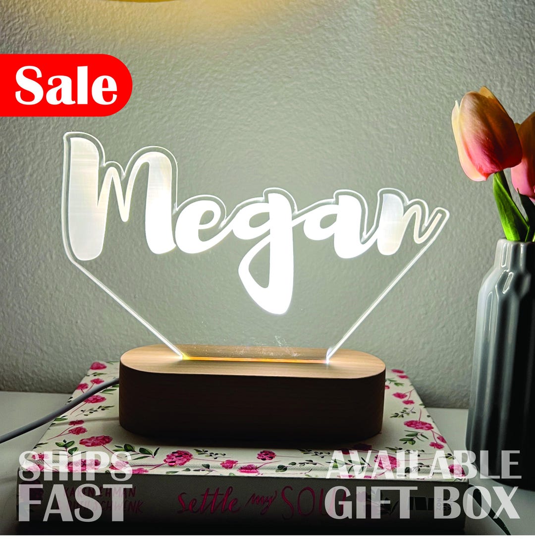 Custom LED Name Light Personalized Bedroom Decor Sign Light up Sign ...