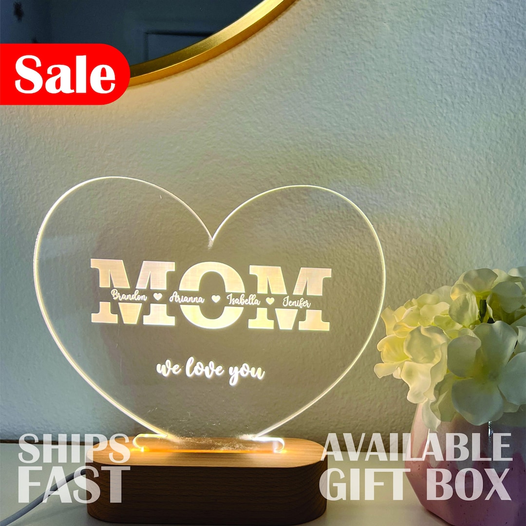 Custom LED Name Light Personalized Gift for Mom Light up Sign Logo Sign ...