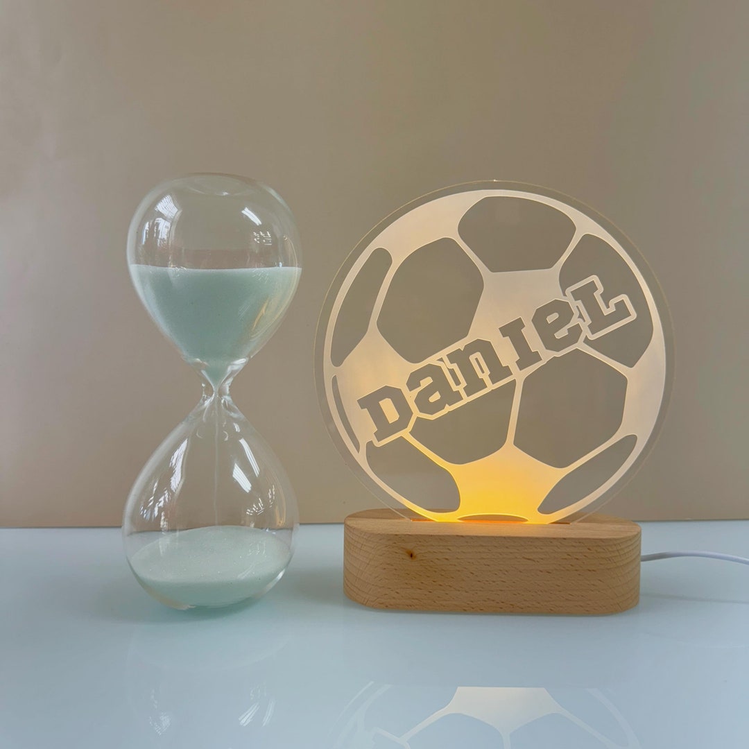 Personalized Soccer Night Light Custom LED Lamp for Soccer Players ...