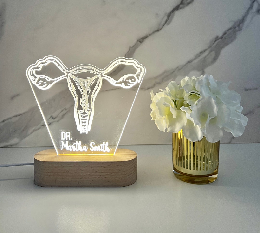 Uterus Custom Name Light Personalized Bedroom LED Cloud Decor Sign ...