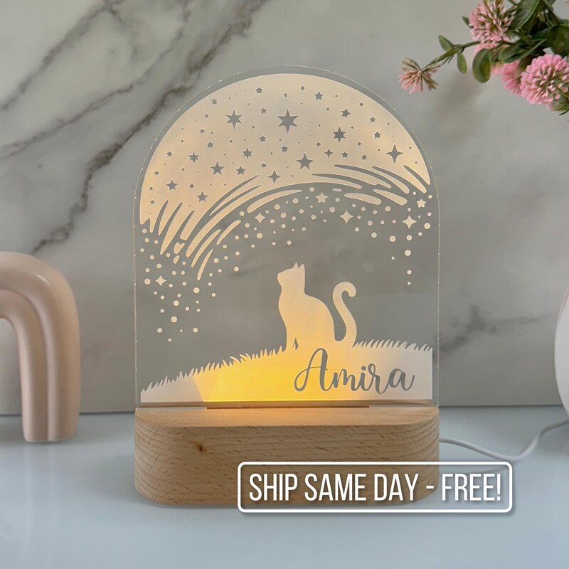 Cat Night Light - Etsy