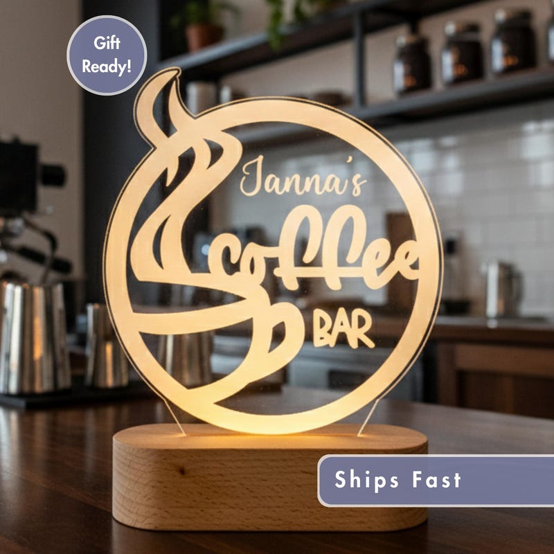 Coffee Bar Night Lights - Etsy