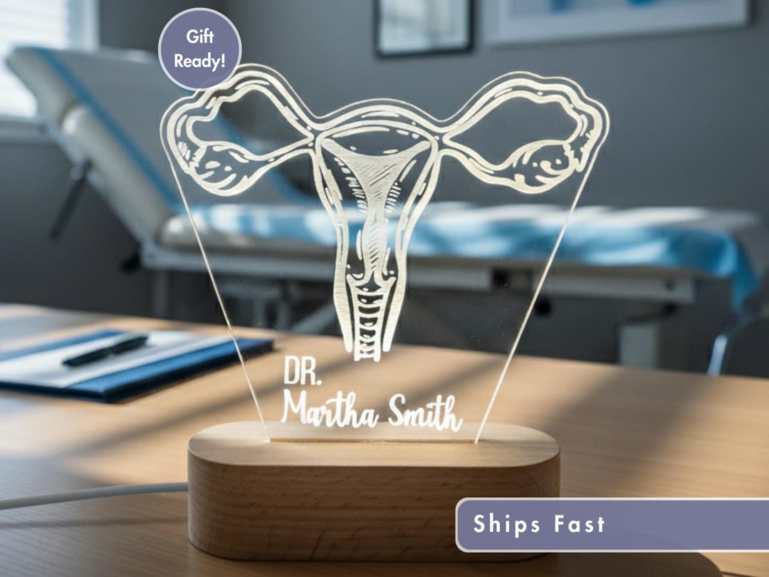 Uterus Custom Name Light | Personalized Bedroom LED Cloud Decor Sign ...