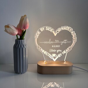 Long Distance Custom Light | Personalized Valentines Gift | Light up ...