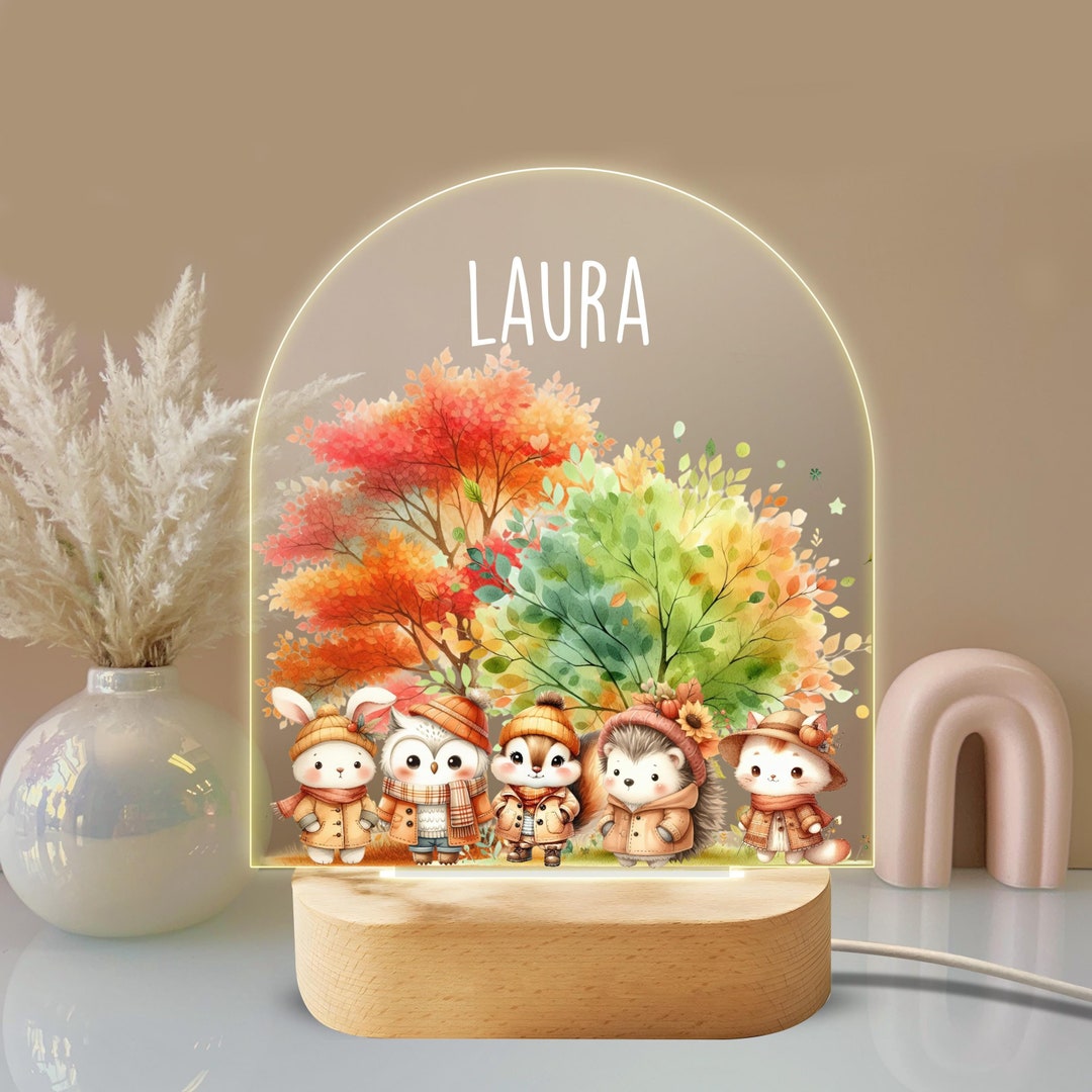 Personalized Animals Night Light Custom LED Lamp for Kids, Perfect Gift ...